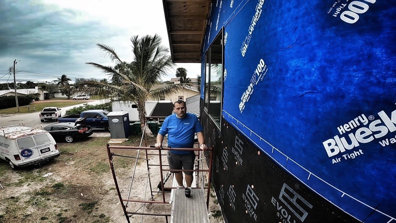 Installing Evolve Stone Rainscreen for siding - YouTube