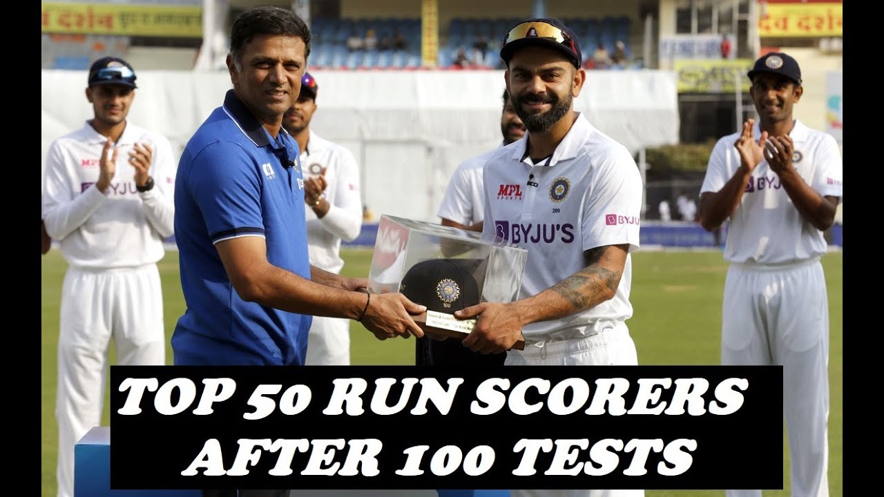 All Time Top 50 Run Scorer after 100 Tests..... - YouTube