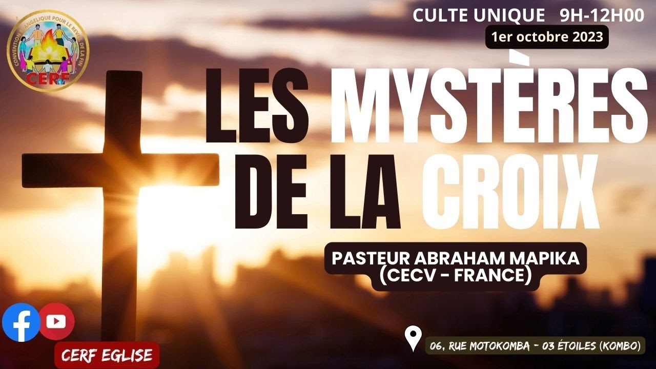 Les mystères de la croix avec le Pasteur Abraham MAPIKA - YouTube
