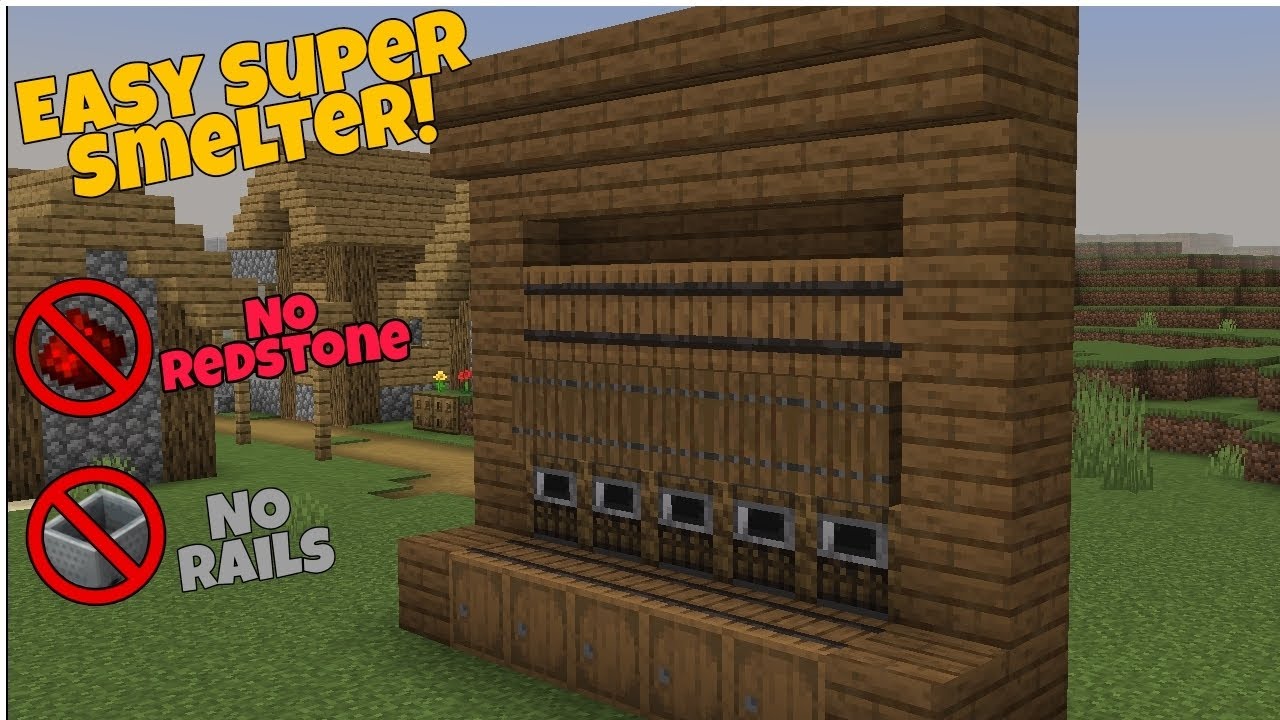 How to make a Easy Super Smelter | Super Smelter Tutorial Minecraft ...