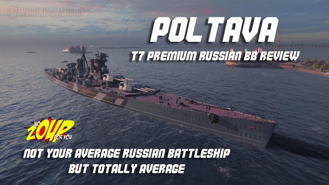 WoWS Poltava Russian Battleship Review - YouTube
