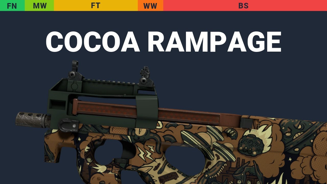 P90 Cocoa Rampage - Skin Float And Wear Preview - YouTube
