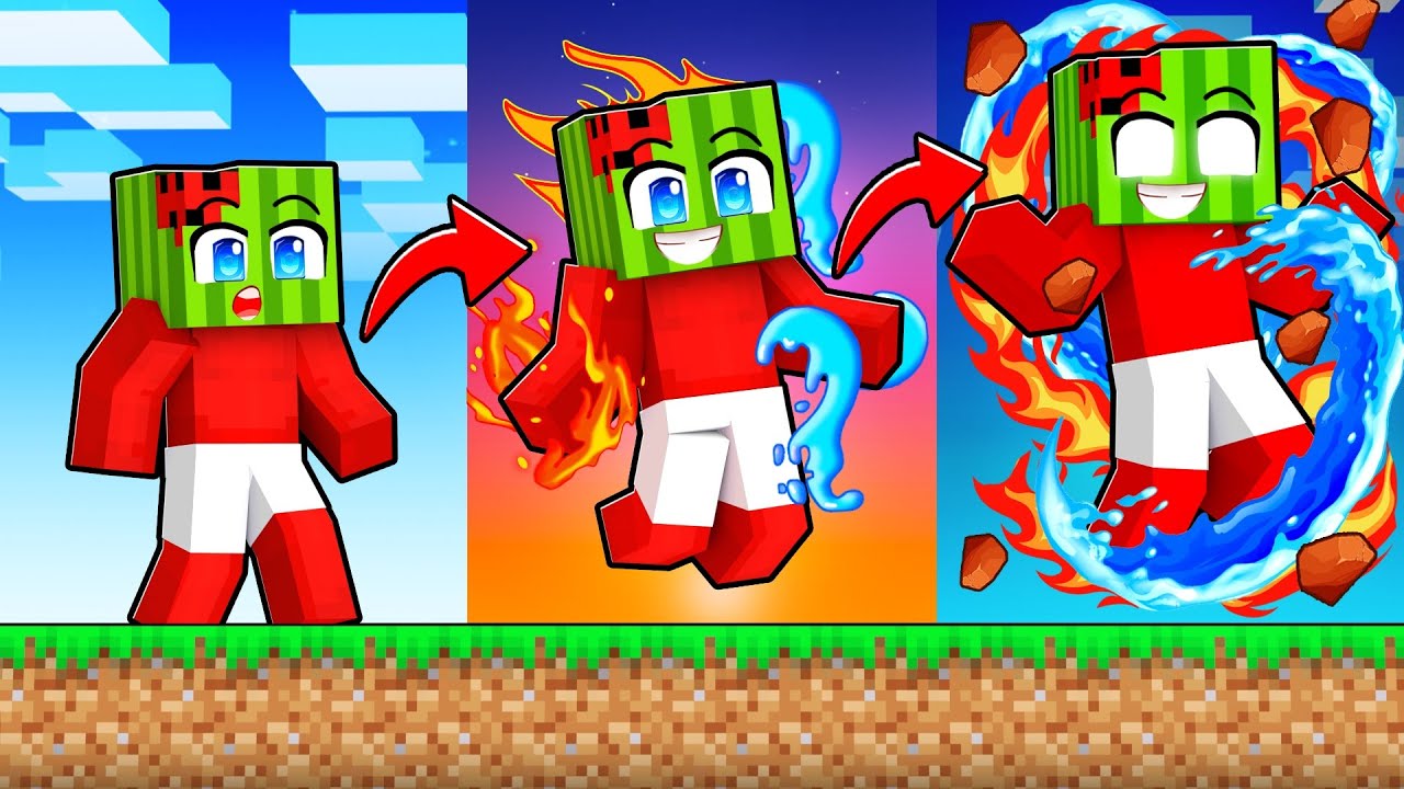 Becoming ELEMENTAL MELON in Minecraft! - YouTube