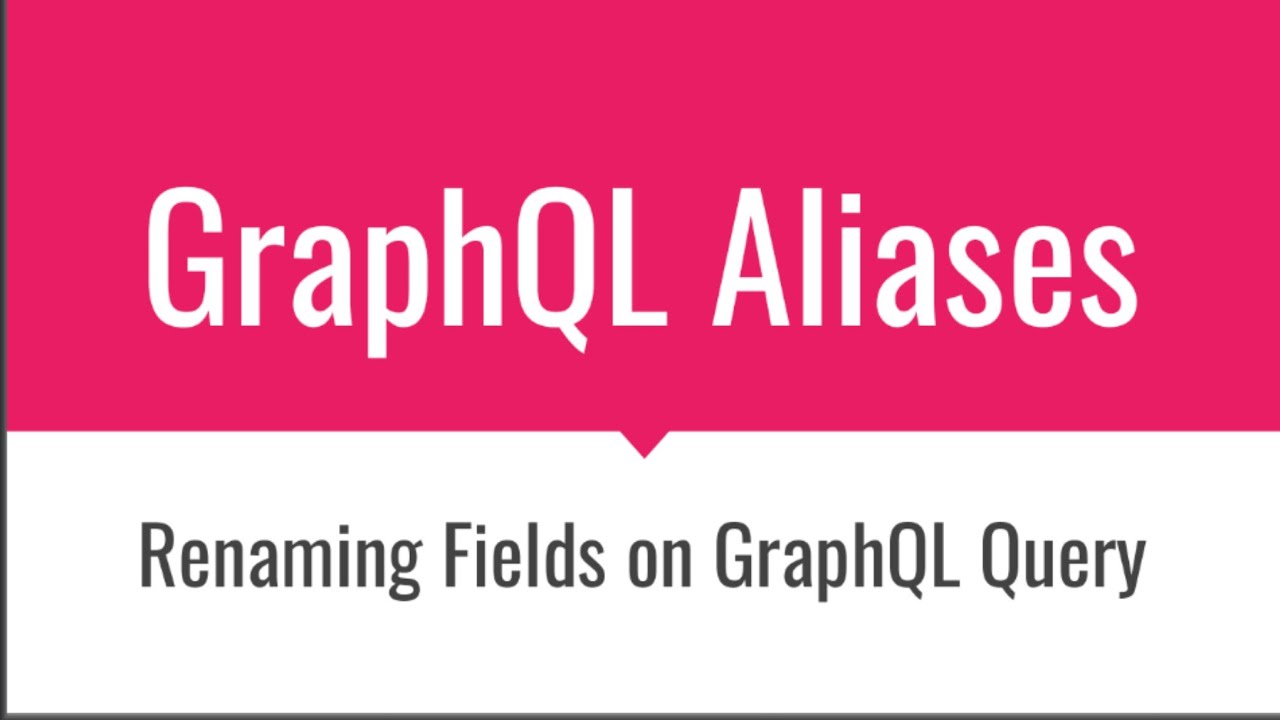What Is GraphQL Alias How To Rename Fields Fundamentals Of GraphQL What Is GraphQL Alias How To Rename Fields Fundamentals Of GraphQL