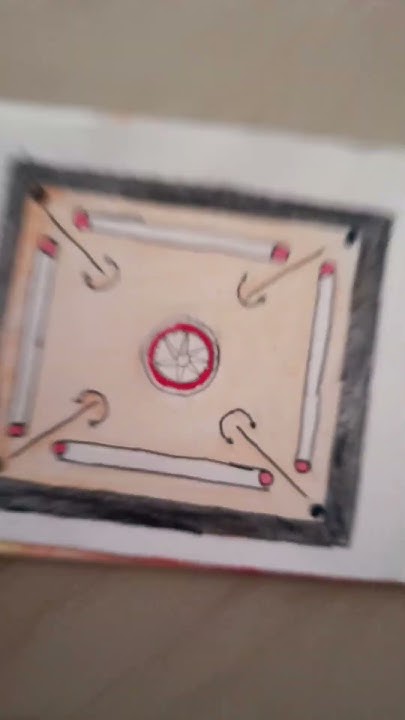 My new carrom board drawing - YouTube