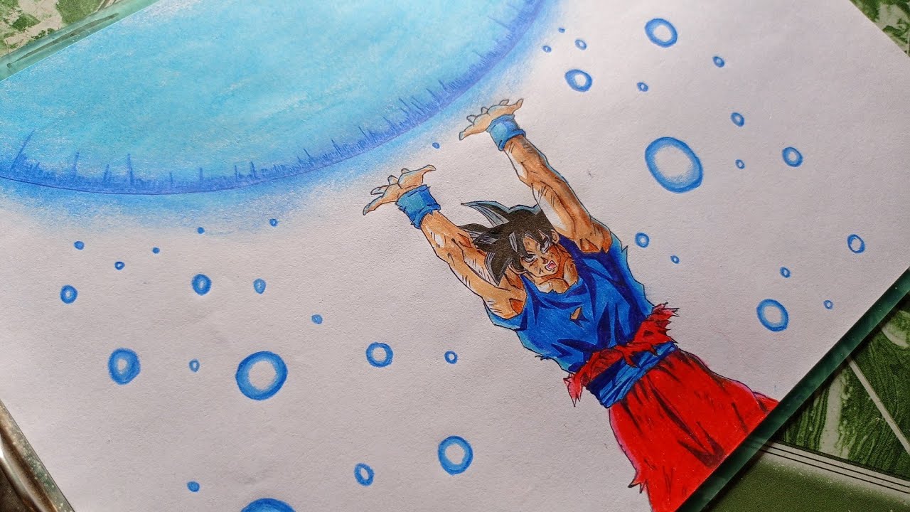 How to draw Goku spirit bomb. - YouTube