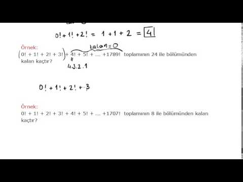Faktöriyeller Toplamında Kalan Bulmak