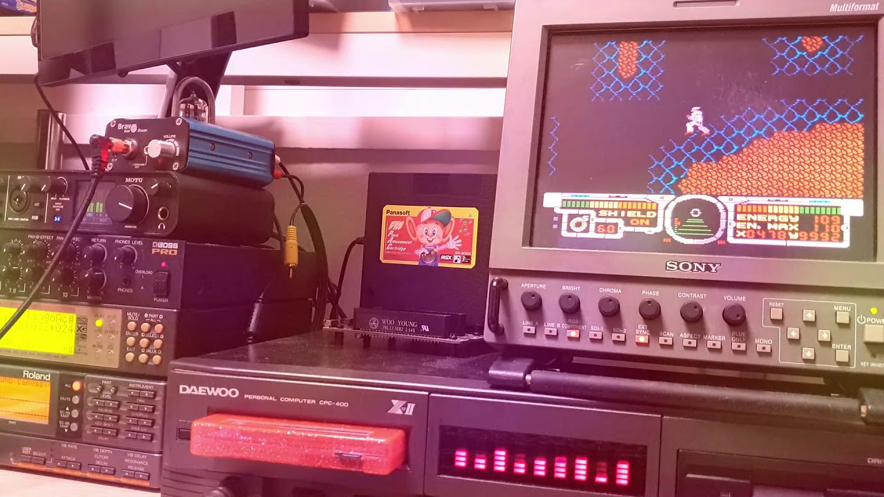 [MSX] Thexder 2 FIREHAWK + MSX MIDI PAC V2 PLAY (all stage boss ...