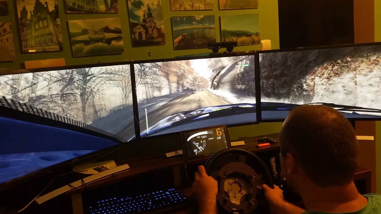 Dirt Rally Triple 32'' Monitors - YouTube