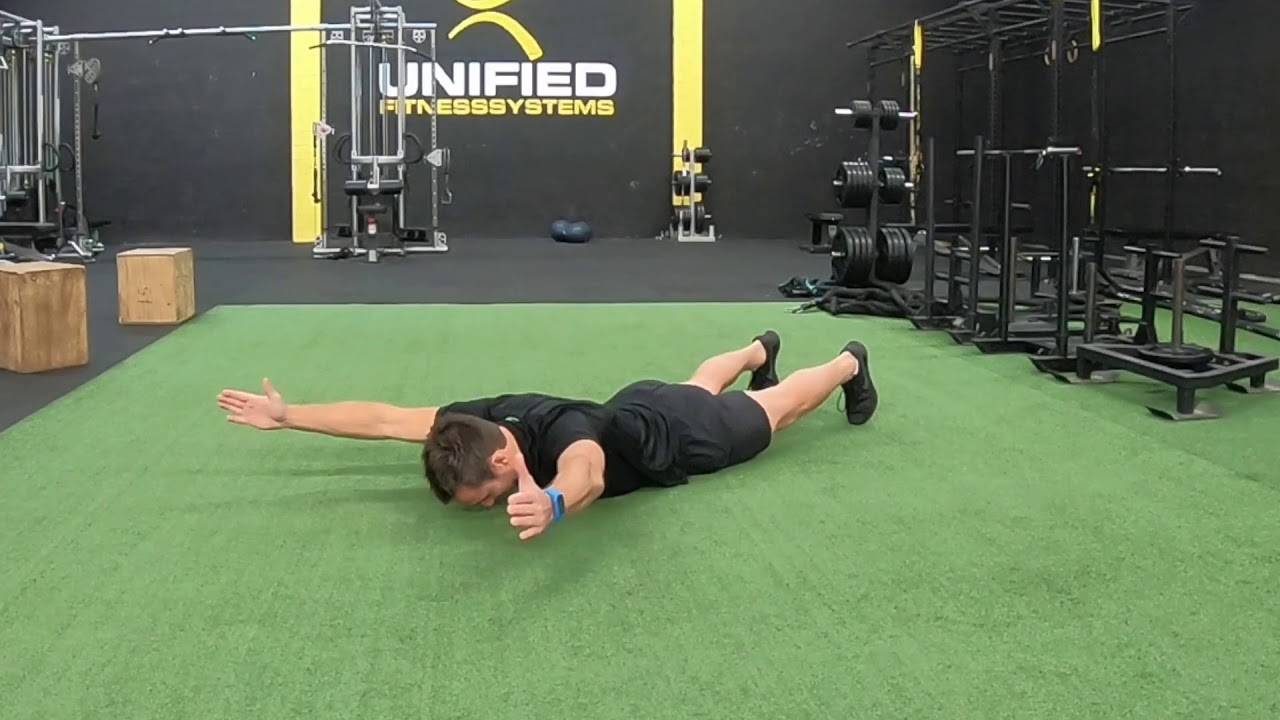 Scap Prehab Circuit - Prone Y, W, T, W to Press - YouTube