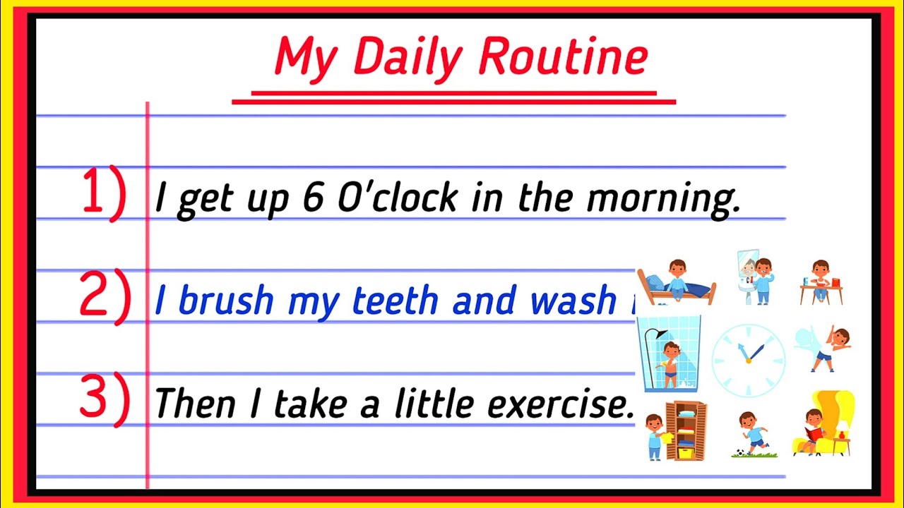 10 Lines on My Daily Routıne Essay in English || Daily Life Paragraph ...