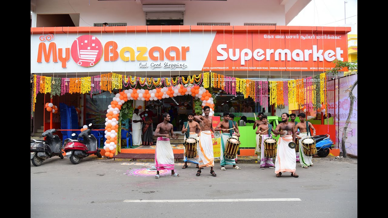Go My Bazaar Best Supermarket in Puducherry Inauguration - YouTube
