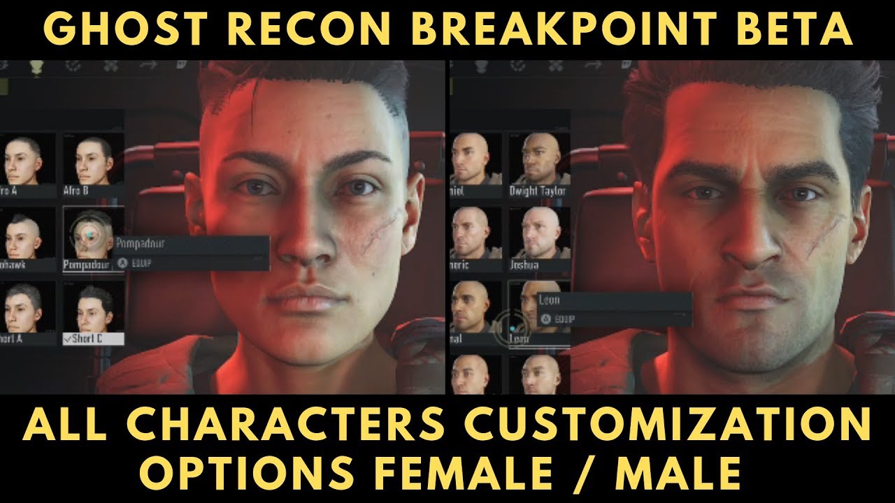 Ghost Recon Breakpoint Beta All Character Customization Options Female ...