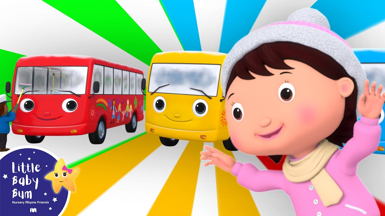 10 Little Buses & More Nursery Rhymes | 🚌Wheels on the BUS Songs! 🚌 ...