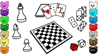 Different Board Game Coloring Pages
