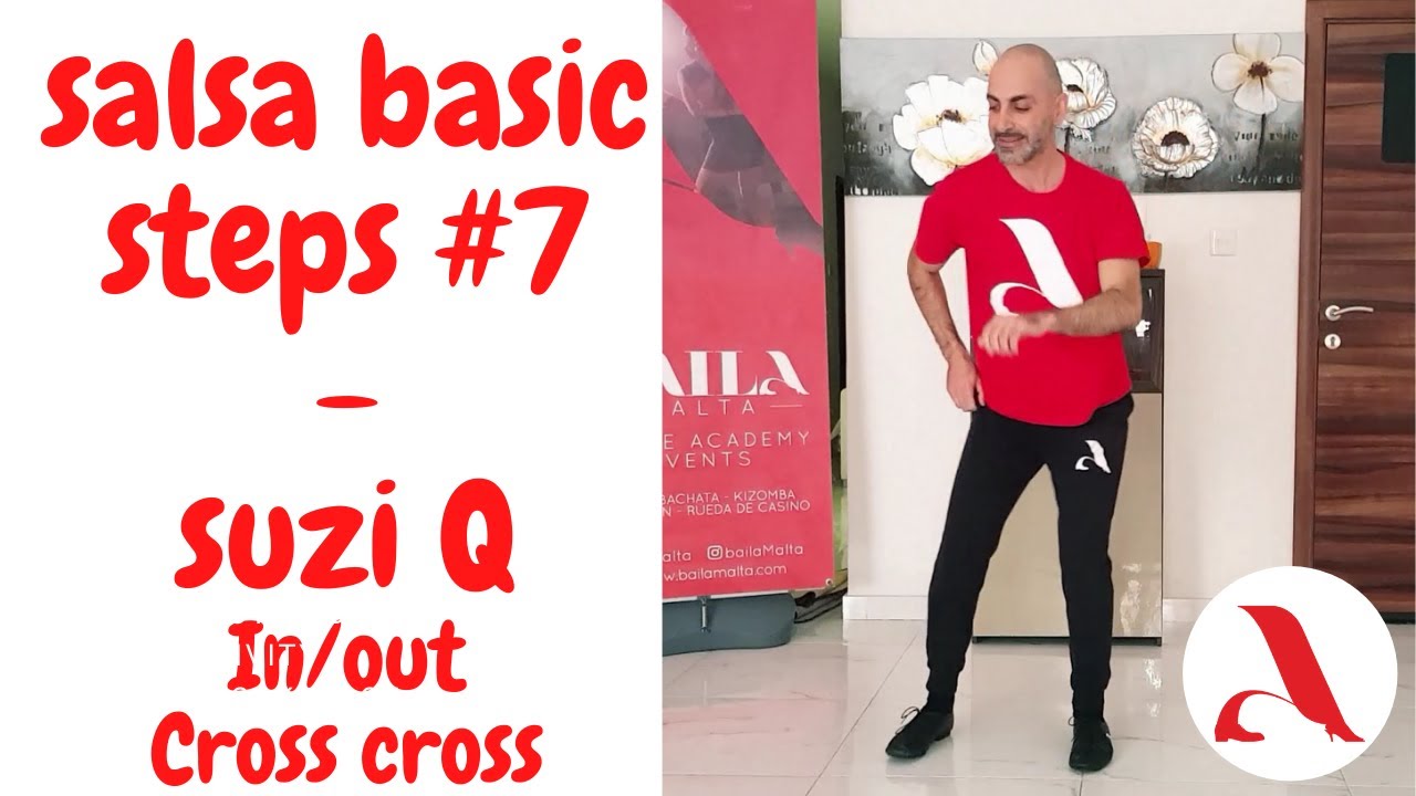 How to do the basic salsa steps - #7 Suzi Q variation: In & out - Cross ...