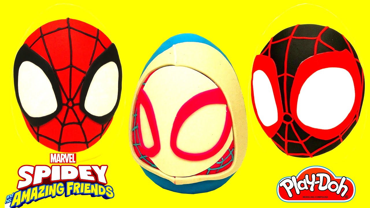3 Spidey ve İnanılmaz Arkadaşları Sürpriz Yumurta Oyun Hamuru Play Doh ...