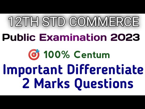 12th Commerce | Important Questions | @AAKKAMSATHISCORNER - YouTube