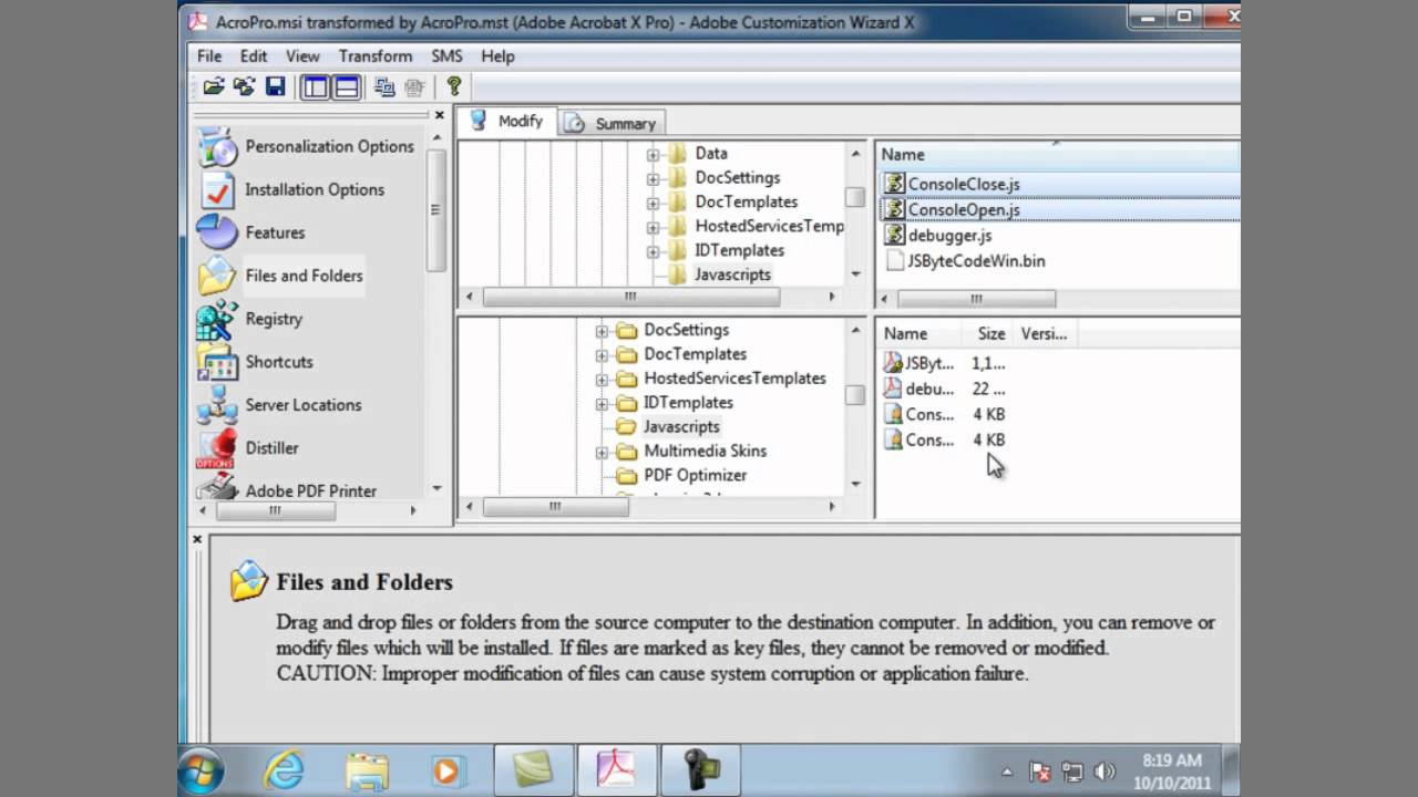 Adobe Customization Wizard: Adding Files or Folders | Adobe Acrobat ...