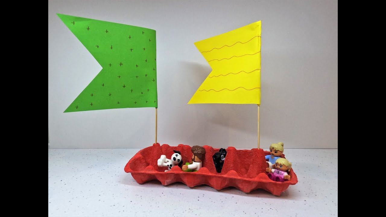 Recycling idea for kids😍| How to make a boat from egg box | recycling ...