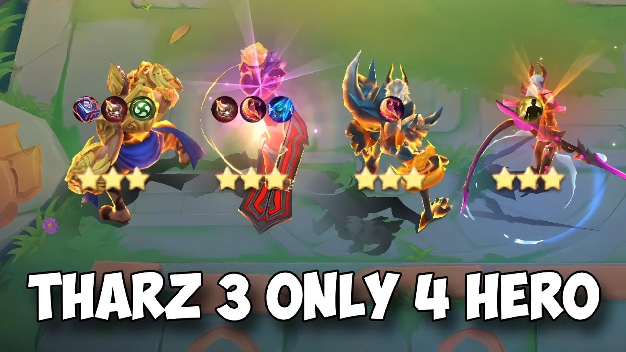 ONLY 4 HERO WITH THARZ SKILL 3 !! EASY WAY TO PLAY THARZ 3 IN PATCH NOW ...