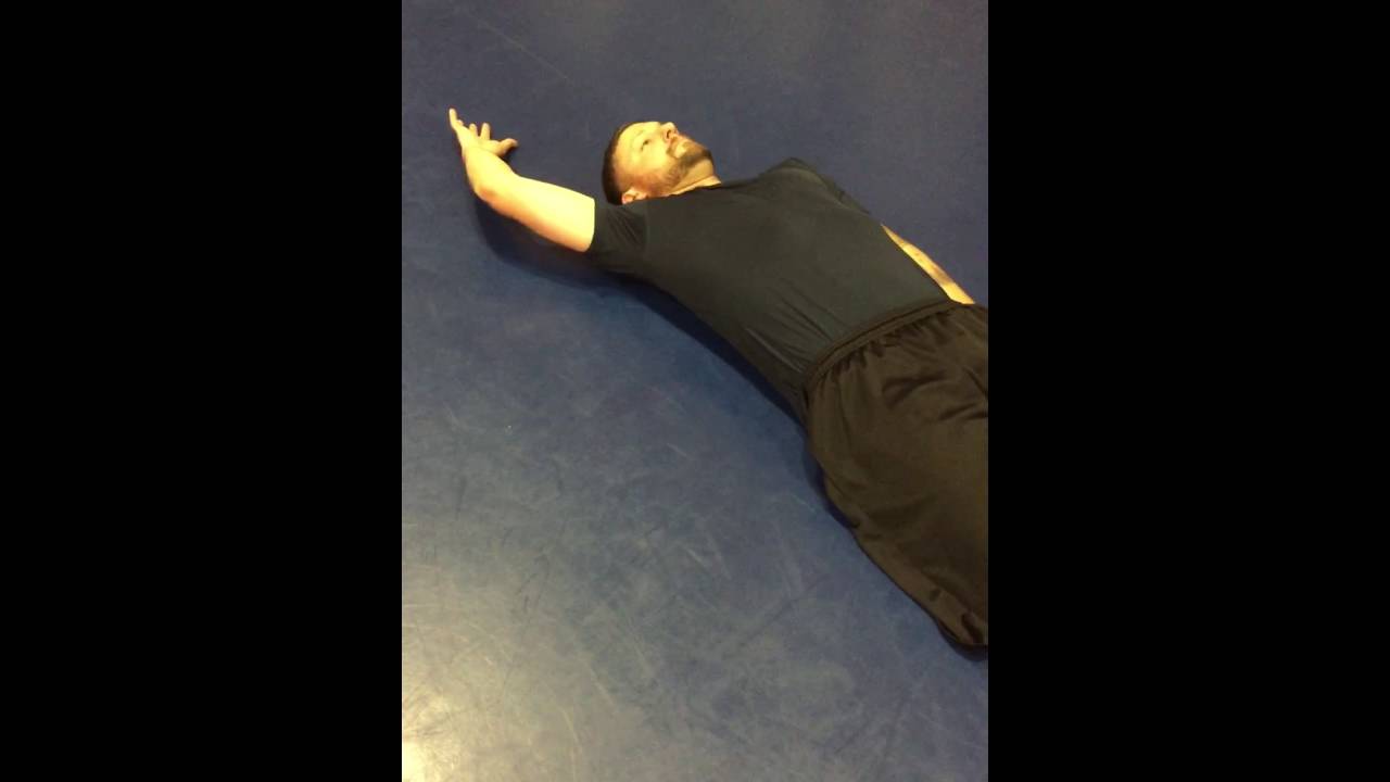 Supine lateral flexion to the left - YouTube