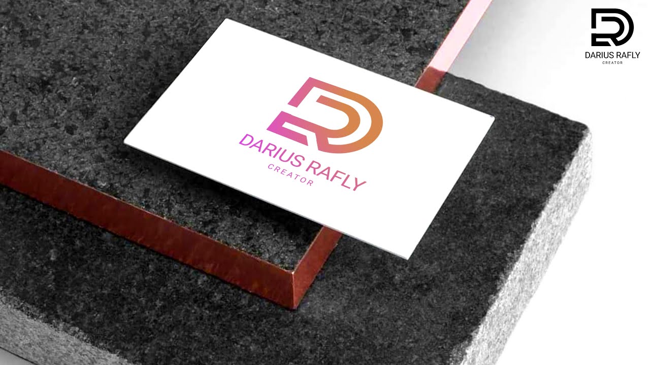 D R monogram concept in pixallab | card mockup logo design in android ...