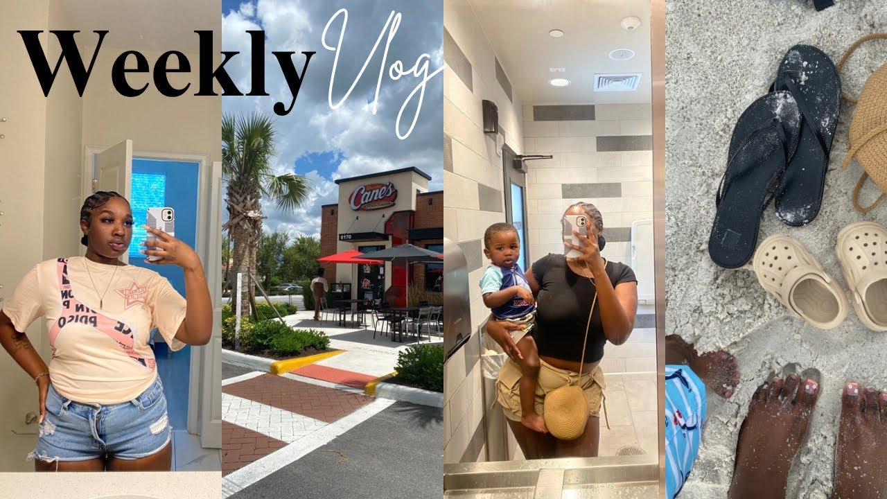 WEEKLY VLOG : FAMILY VACA | house tour, trying raising canes, beach ...