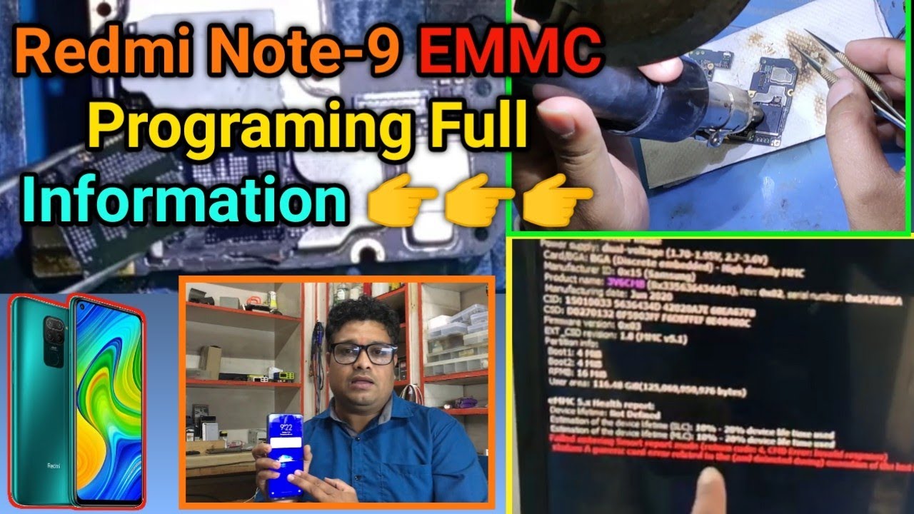 Redmi Note-9 EMMC Programing Flashing Complete 💯% Information 👍 - YouTube