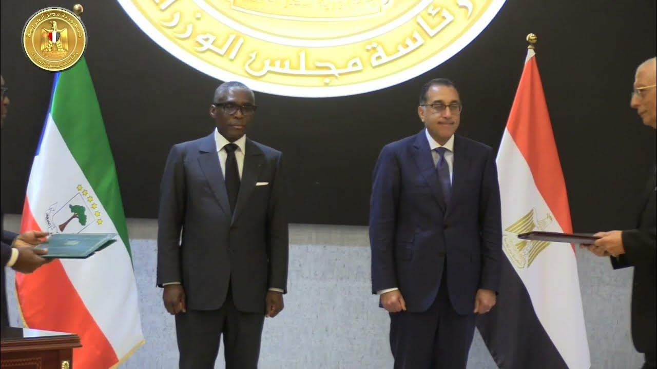 رئيس الوزراء ونائب رئيس غينيا الاستوائية يشهدان توقيع اتفاق بشأن