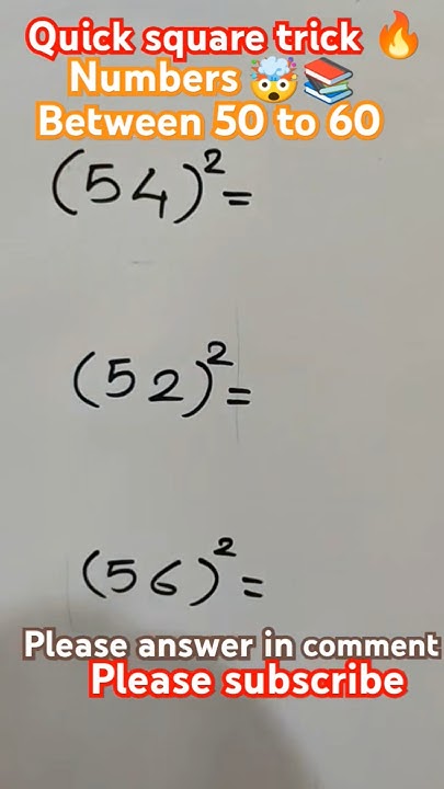 Quick square trick #squaretrick#square#maths#viralshort#ytshort#mathstricks#shortsfeed# ...