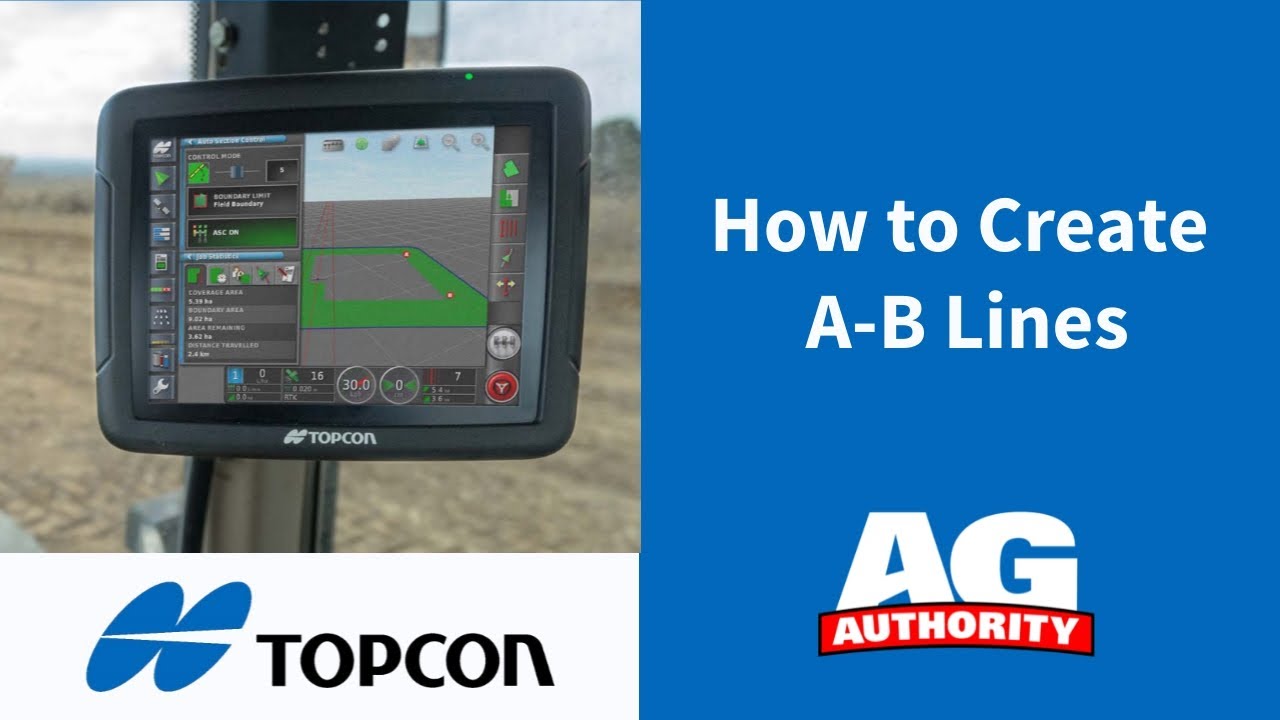 Topcon X Series - How to Create A B Lines - YouTube