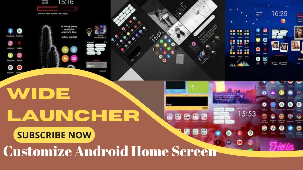 How To Customize Android Home Screen 2 0 2 2 || Wide Launcher For ...