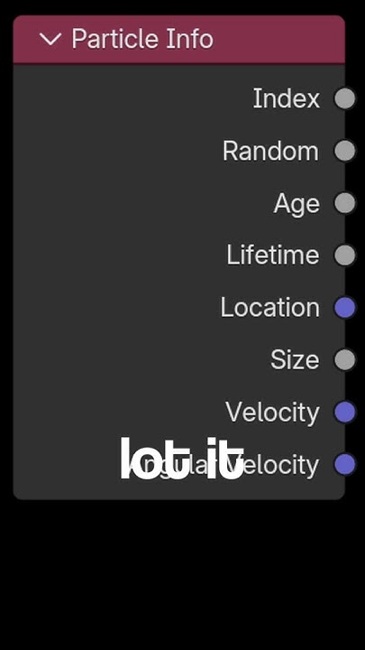 Particle Info | Explaining Every Single Node in Blender #blender #b3d - YouTube