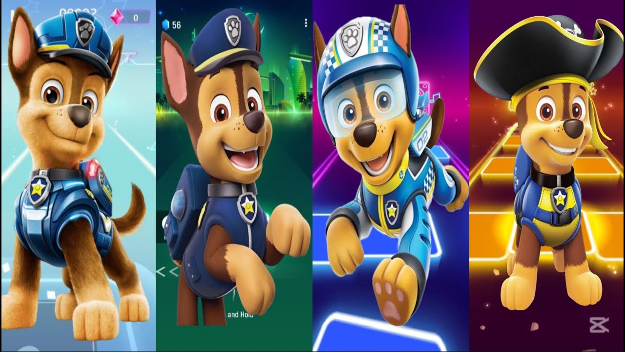 Team Chase 🤭 Chase vs Chase vs Chase vs Chase PAW Patrol 🎶 Tiles HOP ...