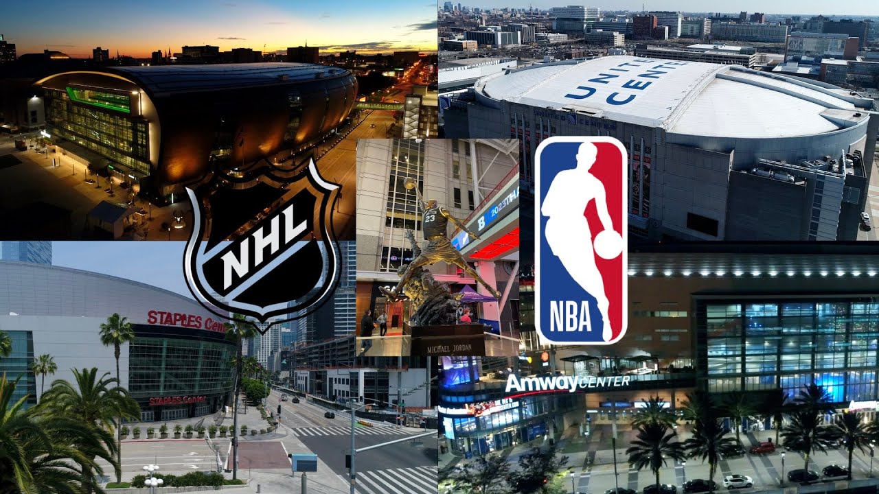 NBA & NHL Arenas | 4K Drone Video - YouTube
