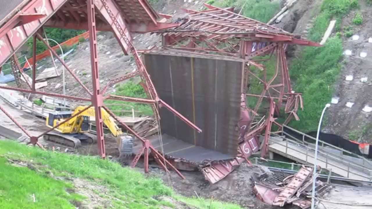 Bridge Demolition - YouTube