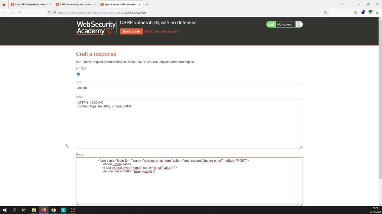 Web Security Academy #092 CSRF vulnerability with no defenses - YouTube