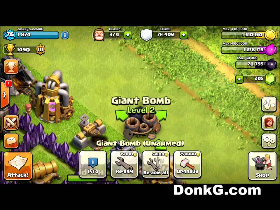 Clash of Clans How to Rearm Bombs - YouTube