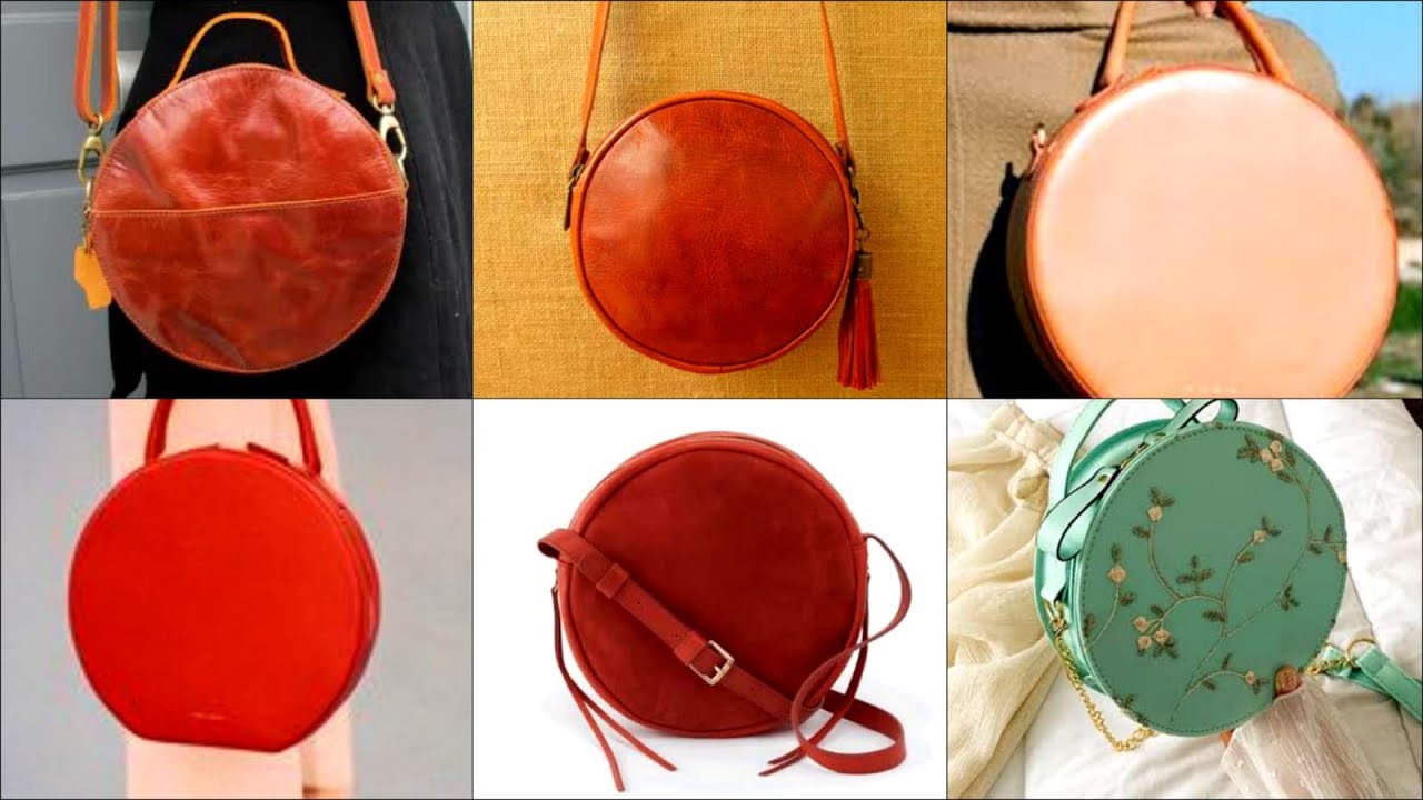 25 + Round Circle Lather Bags Designs | Circle Shoulder Bags For Ladies ...