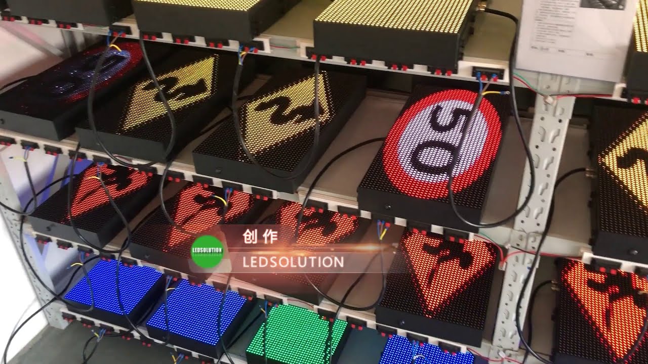 P10 Front Service LED Traffic Sign - YouTube