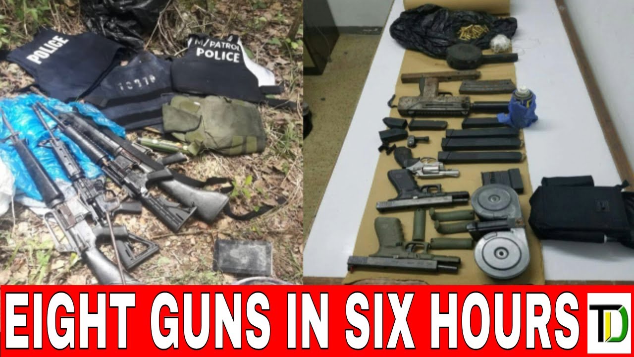 Eight GUNS seized in SIX HOURS in St James - Teach Dem - YouTube