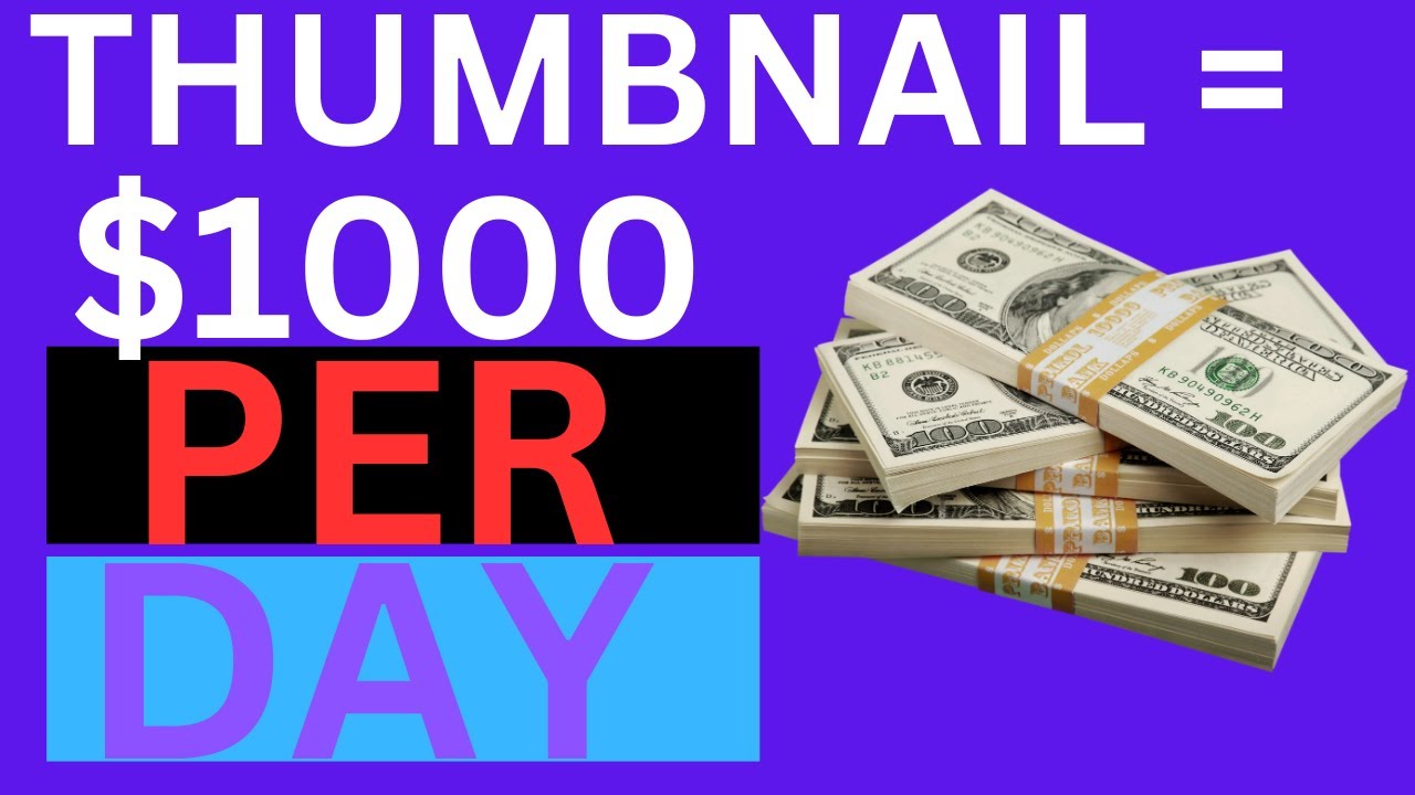 How to Make $20 Every Minute Creating Killer Thumbnails | Easy Money ...