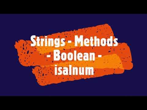 PYTHON - Strings - Methods - Boolean - isalnum #PythonTips #viral # ...