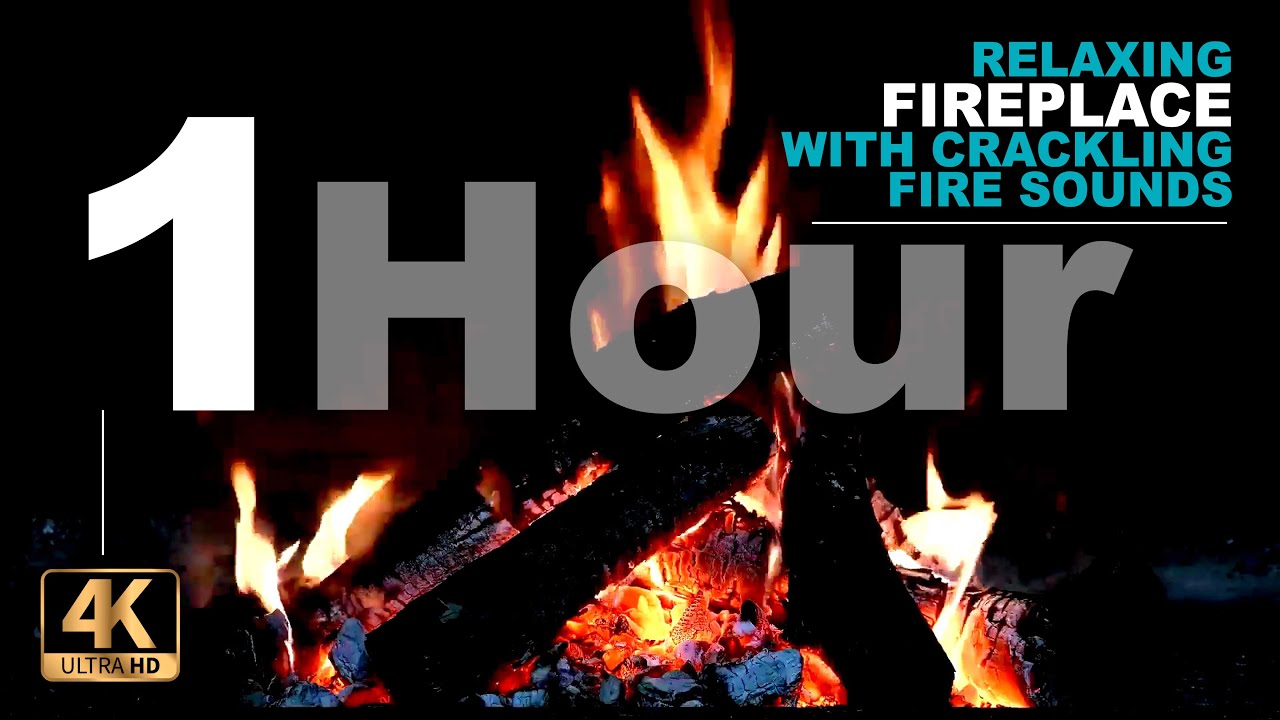 Relaxing Fireplace with Crackling Fire Sounds 4K - YouTube