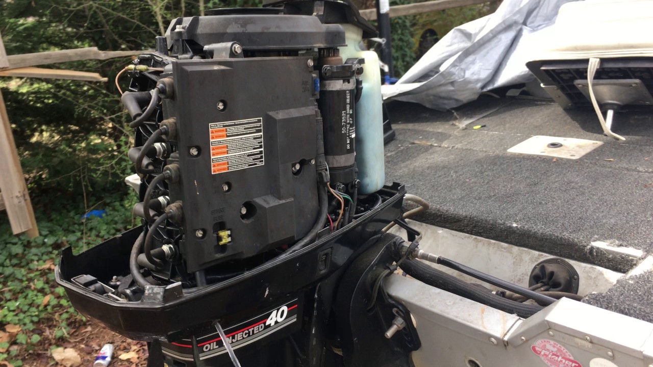 1992 Mercury 40HP Running - YouTube