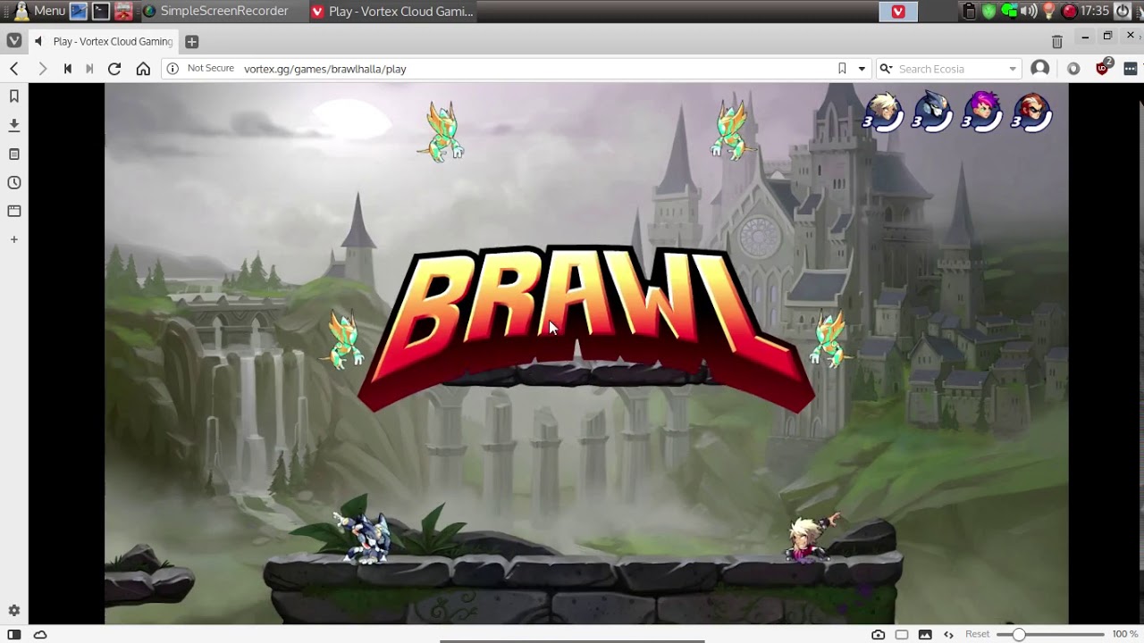 Brawlhalla: Gameplay demo on Vortex.gg through Vivaldi Browser - YouTube