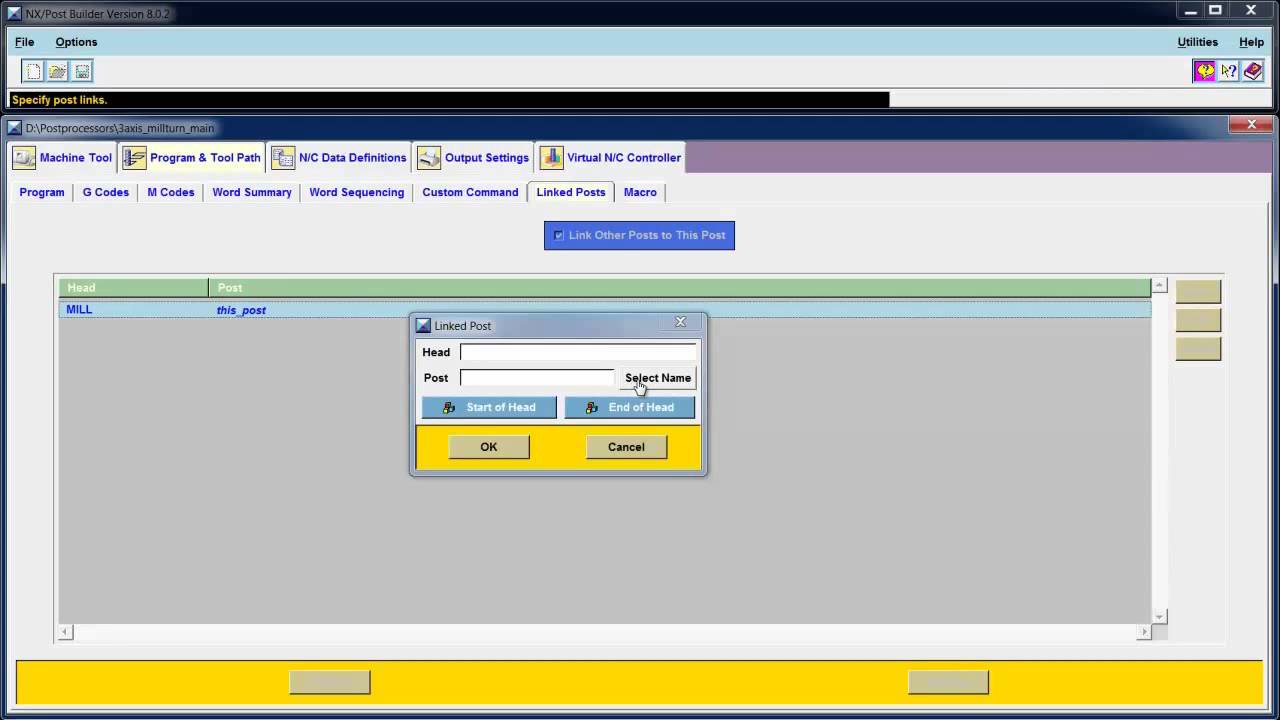 Postprocessor Building Create A Mill Turn Postprocessor Youtube 6155