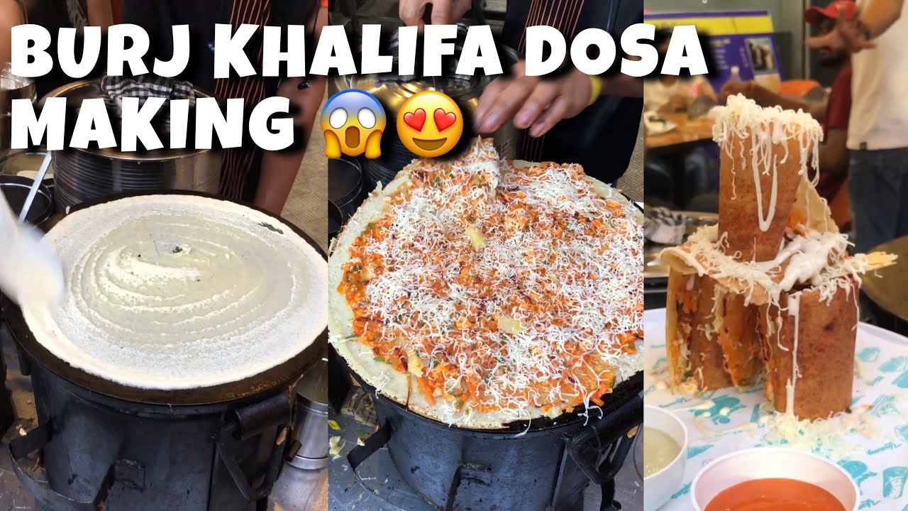 Ever seen Burj khalifa Dosa ? | Unique Indian street food 😍 - YouTube