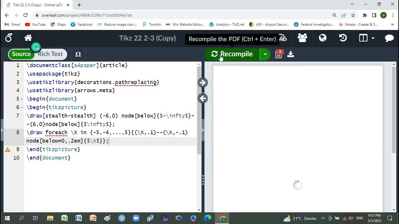 How to make real line on latex by using tikz package|latex software|overleaf|draw a real line ...